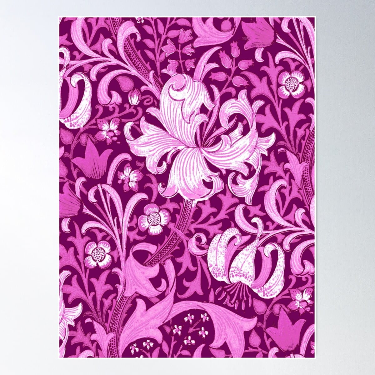 William Morris Iris And Lily, Amethyst Purple Poster Wall Art, Modern ...