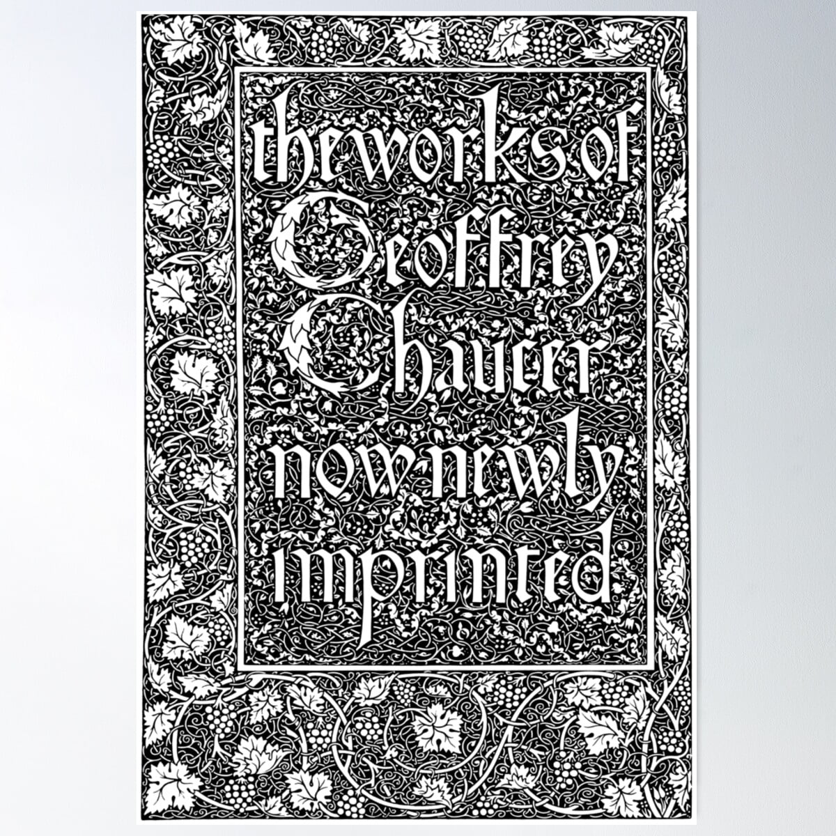 William Morris - Kelmscott Chaucer Cover Poster Wall Art, Modern Wall ...
