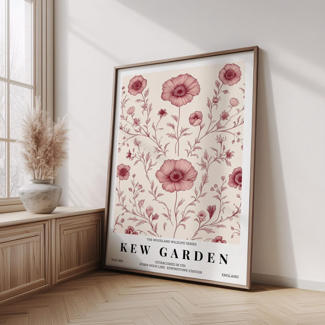 William Morris Kew Garden Botanical Poppy Art Physical, Stretched ...