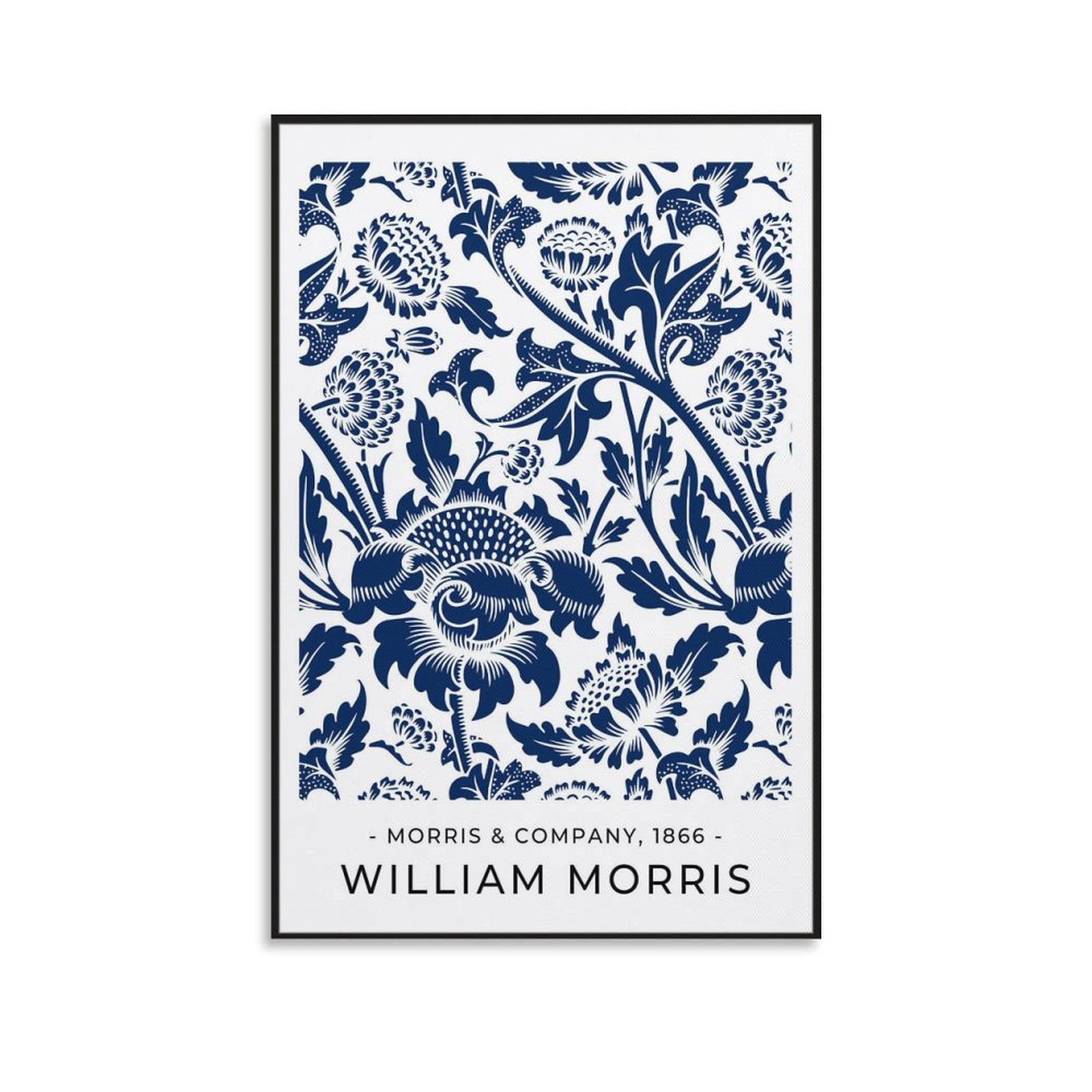 William Morris Larkspur in Blue Wall Art Print Botanical Pattern Decor ...