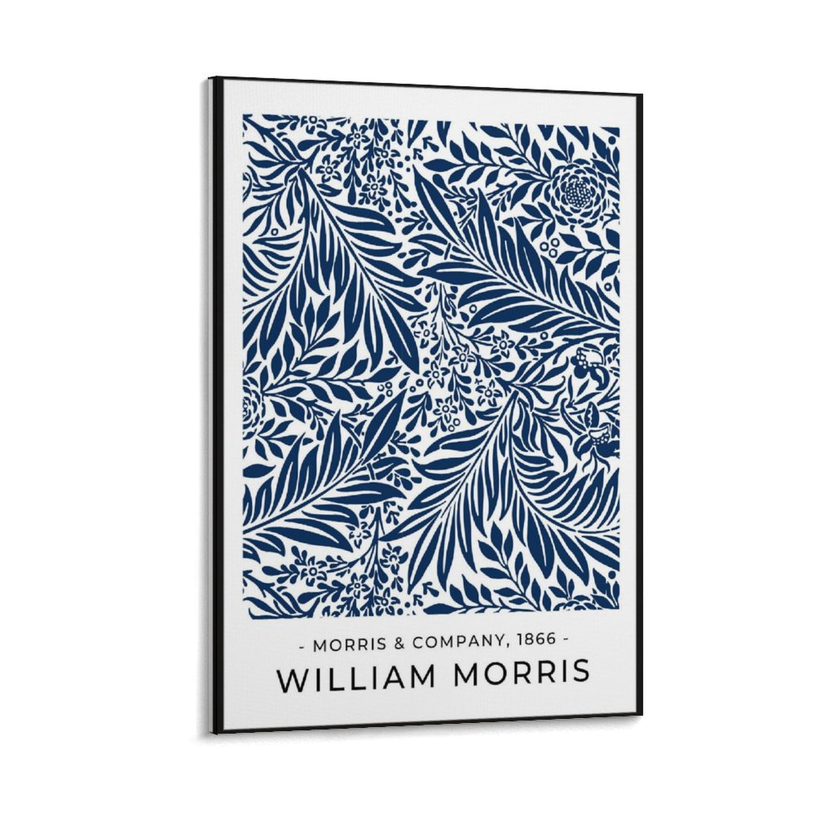 William Morris Larkspur in Blue Wall Art Print Botanical Pattern Decor ...