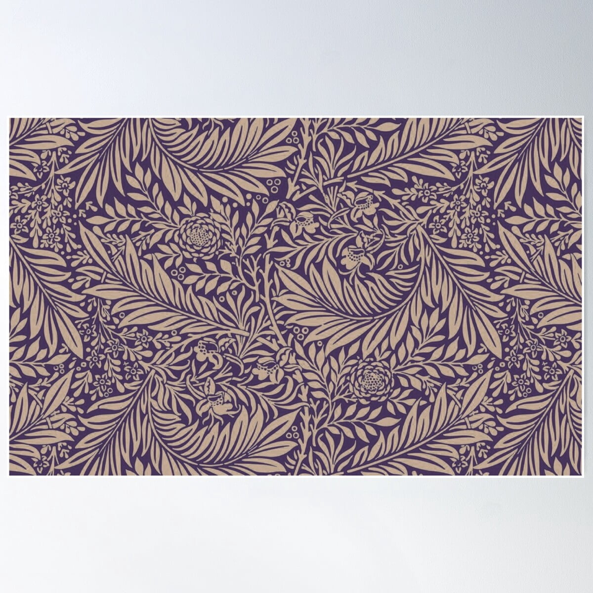 William Morris Larkspur (Plum) Poster Wall Art, Modern Wall Decor For ...