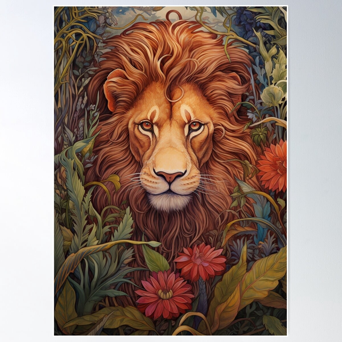 William Morris "Majesty In Bloom: The Lion Of William Morris" Poster ...