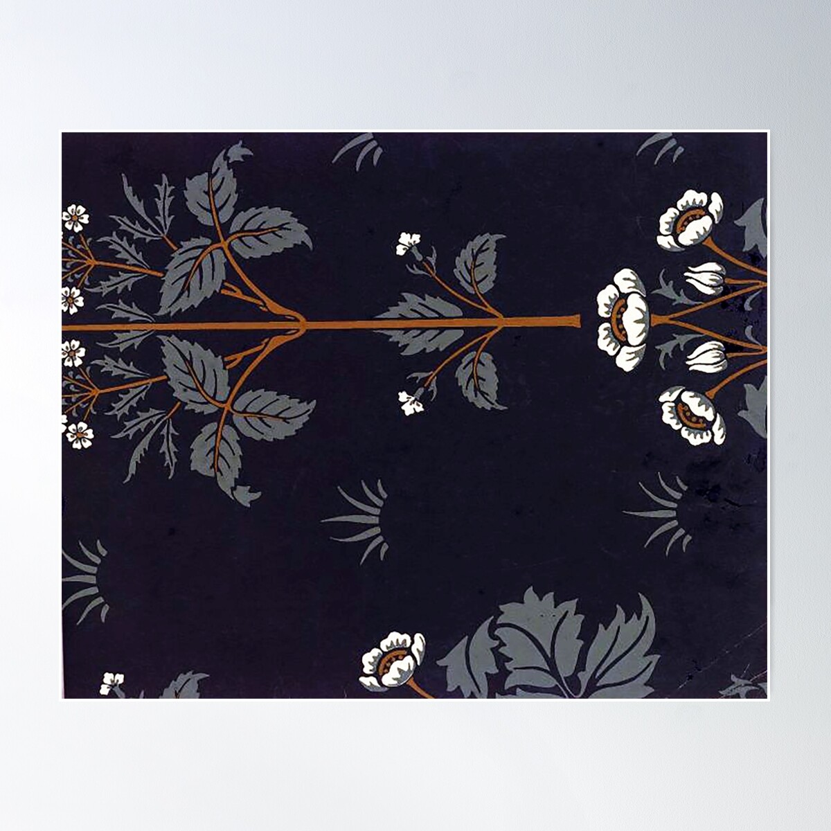 William Morris Navy Blue Meadow Pattern ,William Morris Floral Pattern ...