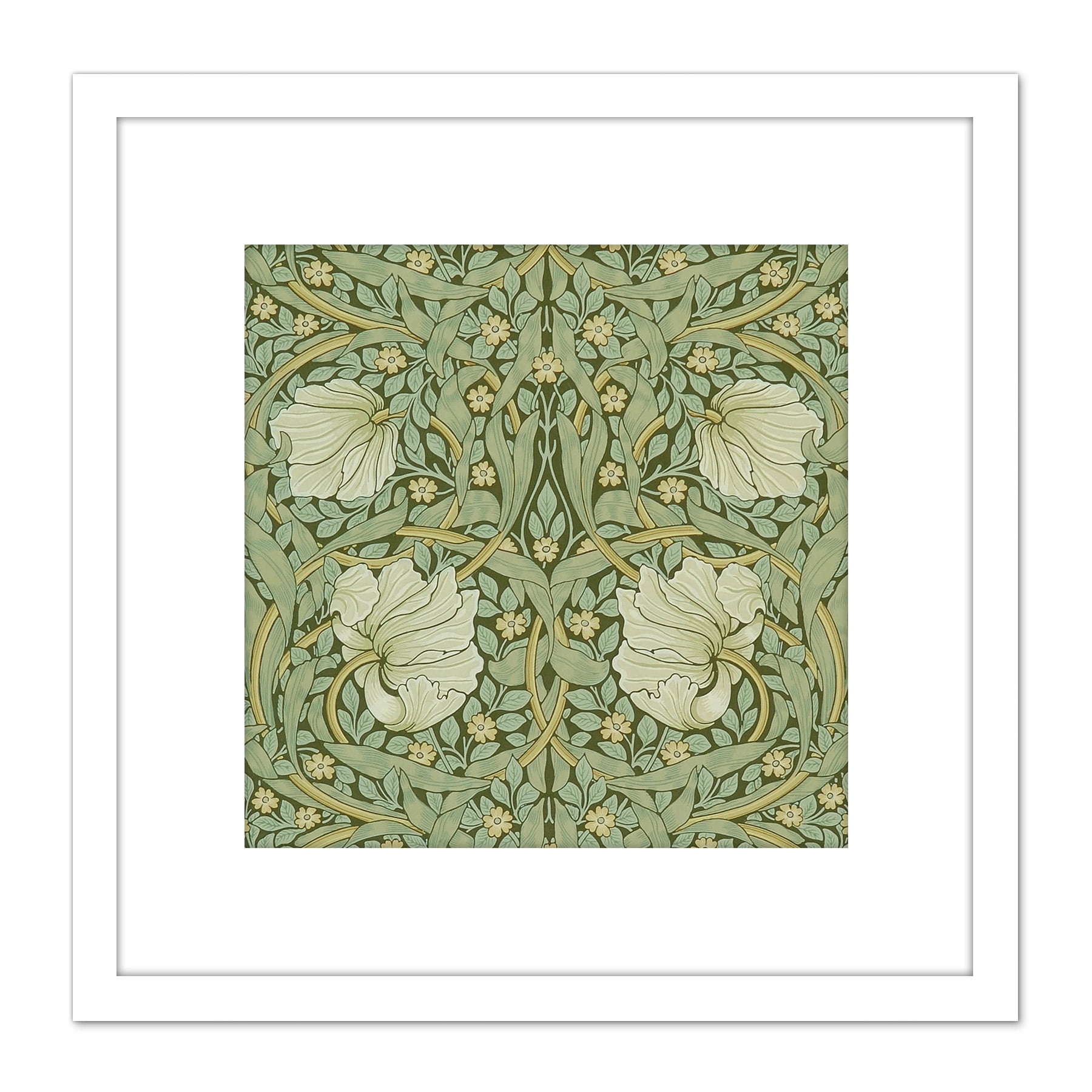 William Morris Pimpernel Arts Craft Pattern Design 8X8 Inch Square ...