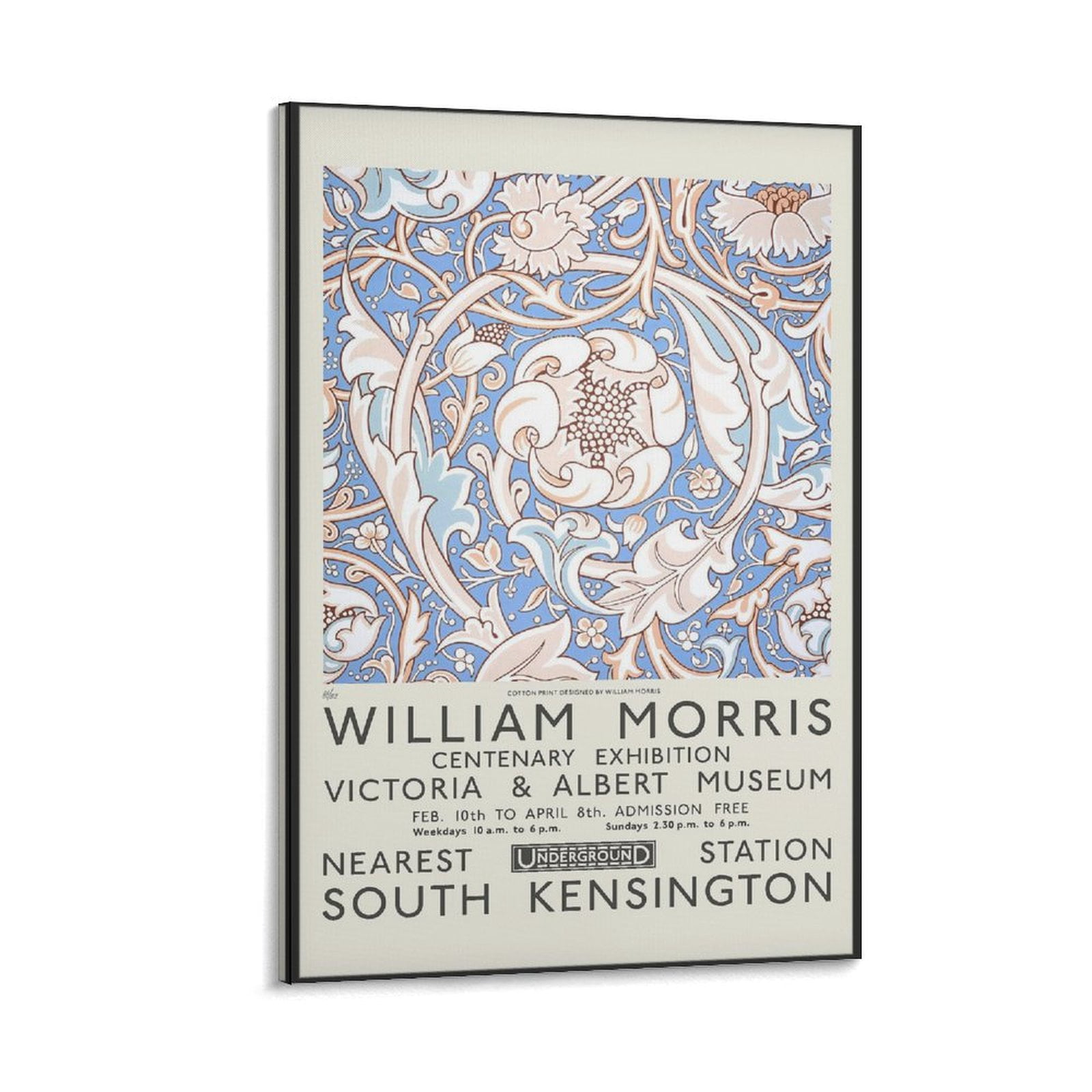 William Morris Poster Blue Purple Floral Posters Canvas Art Poster and ...