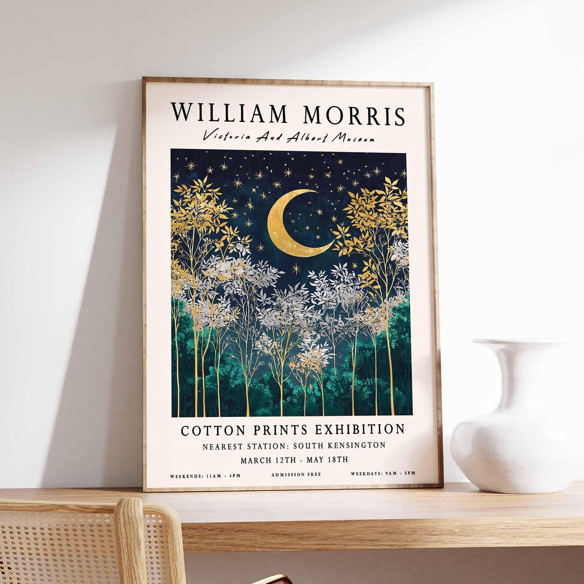 William Morris Poster, Night Sky Poster, William Morris Print, Animal ...