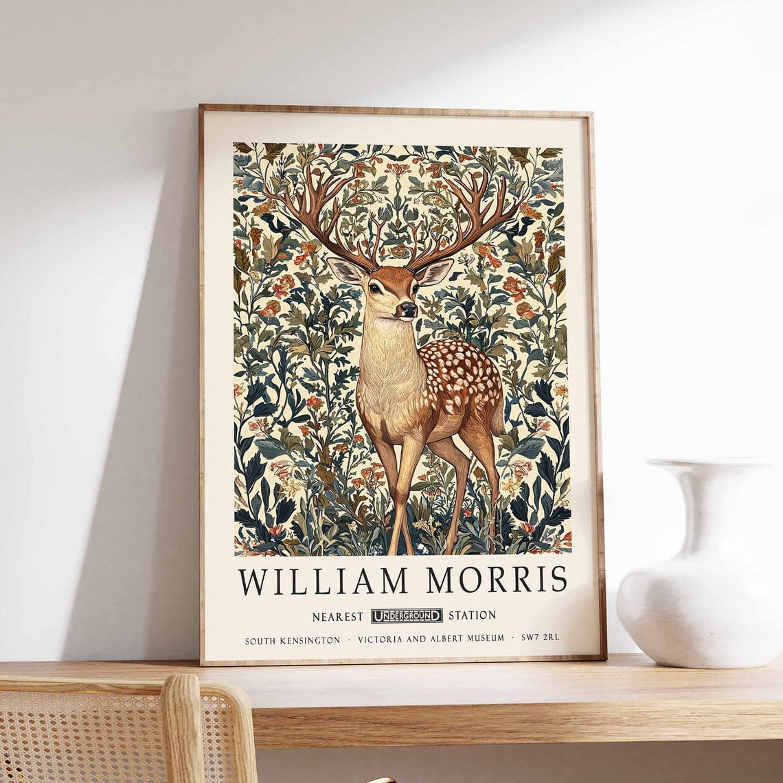 William Morris Print, Deer Poster, William Morris Poster, Botanical ...