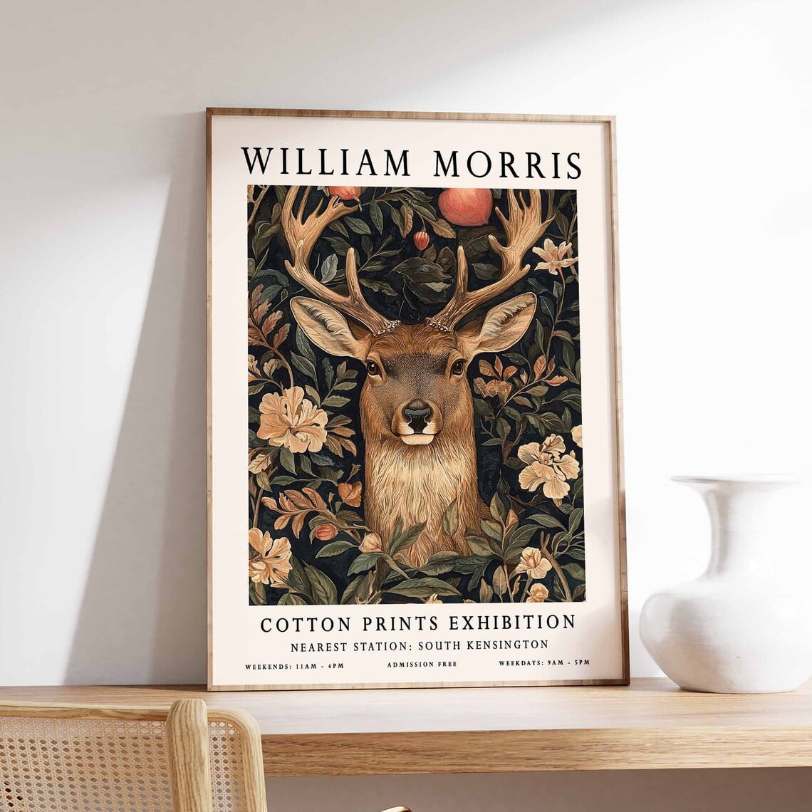 William Morris Print, Deer Poster, William Morris Poster, Botanical Print, Kew Gardens Poster ...