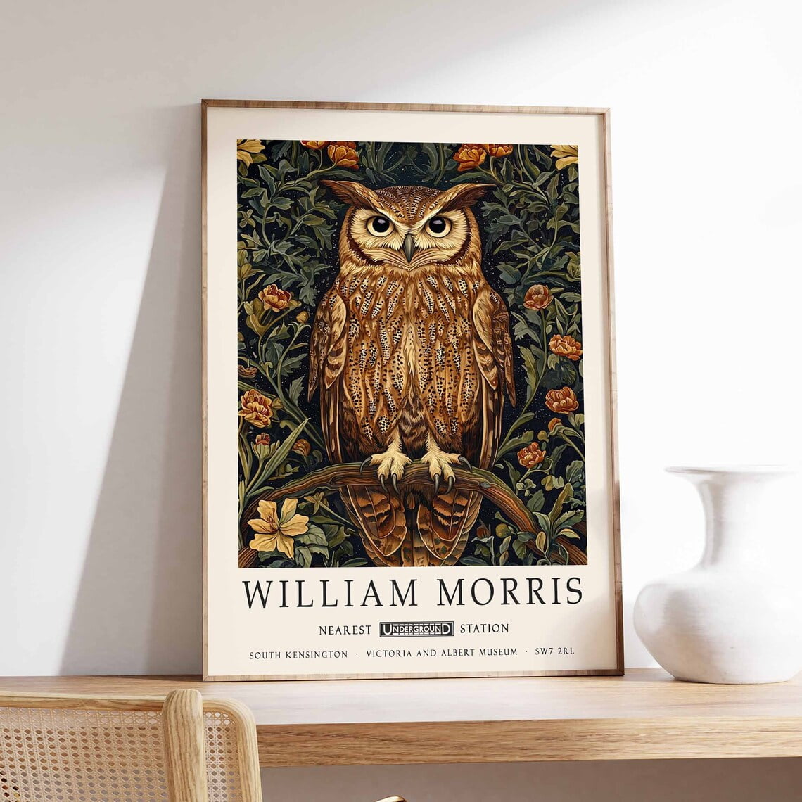 William Morris Print, Owl Poster, William Morris Poster, Botanical ...
