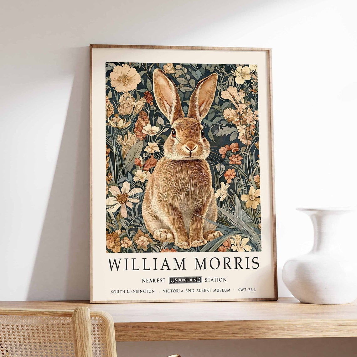 William Morris Print, Rabbit Poster, William Morris Poster, Botanical ...