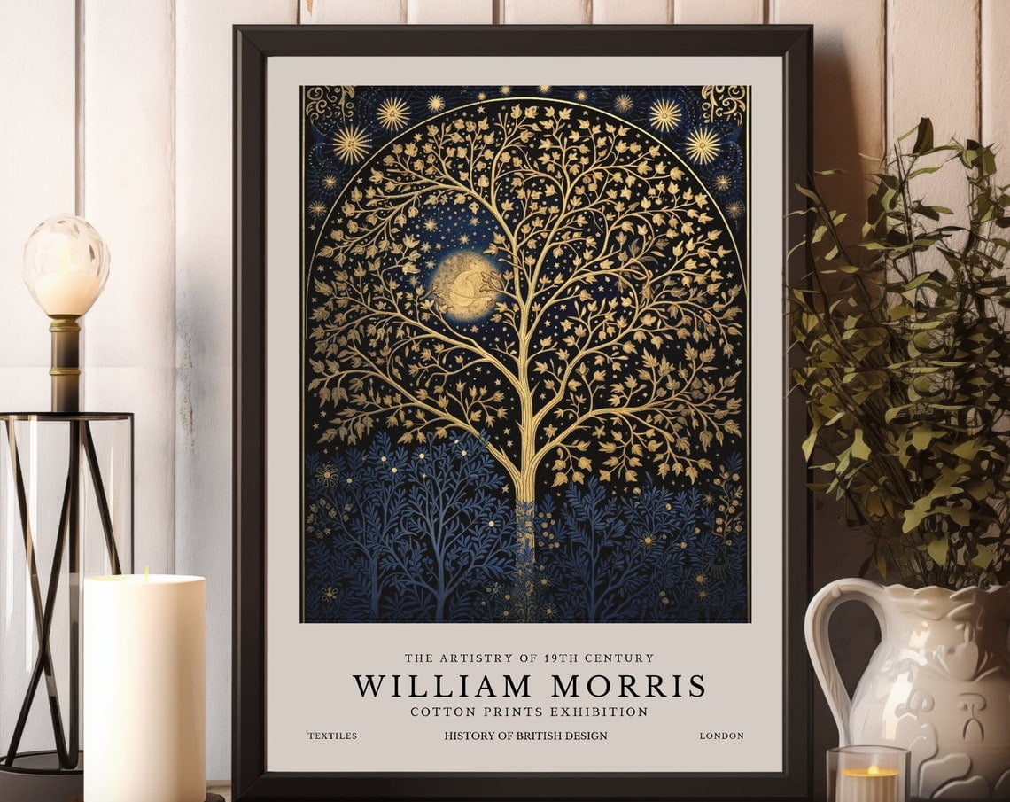 William Morris Print, Tree Of Life William Morris Poster, William ...
