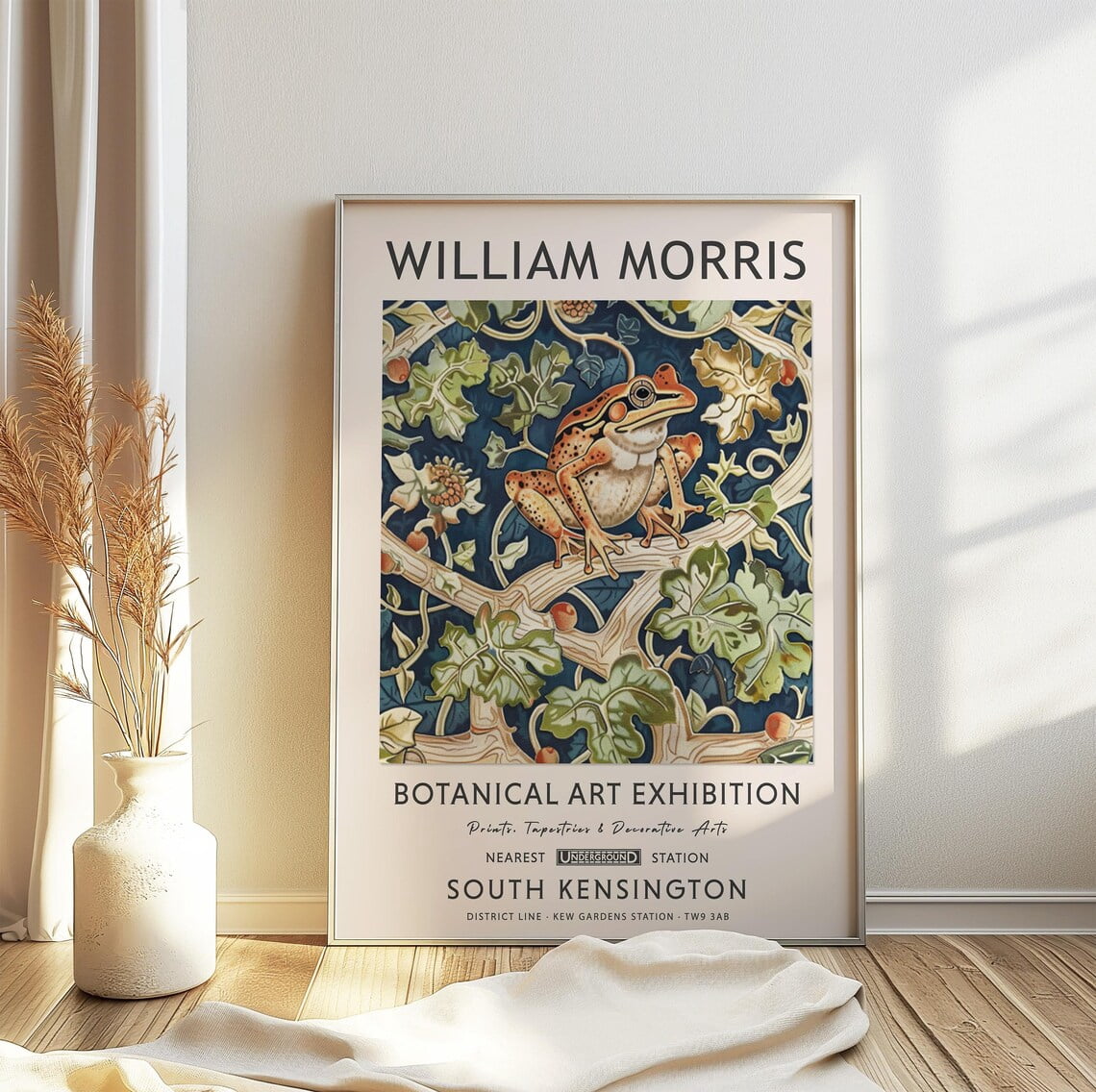 William Morris Print, William Morris Exhibition Poster, Kew Gardens ...