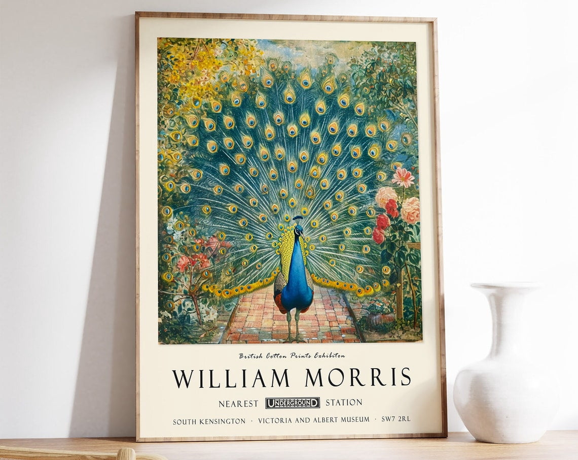 William Morris Print, William Morris Exhibition Poster, Kew Gardens ...