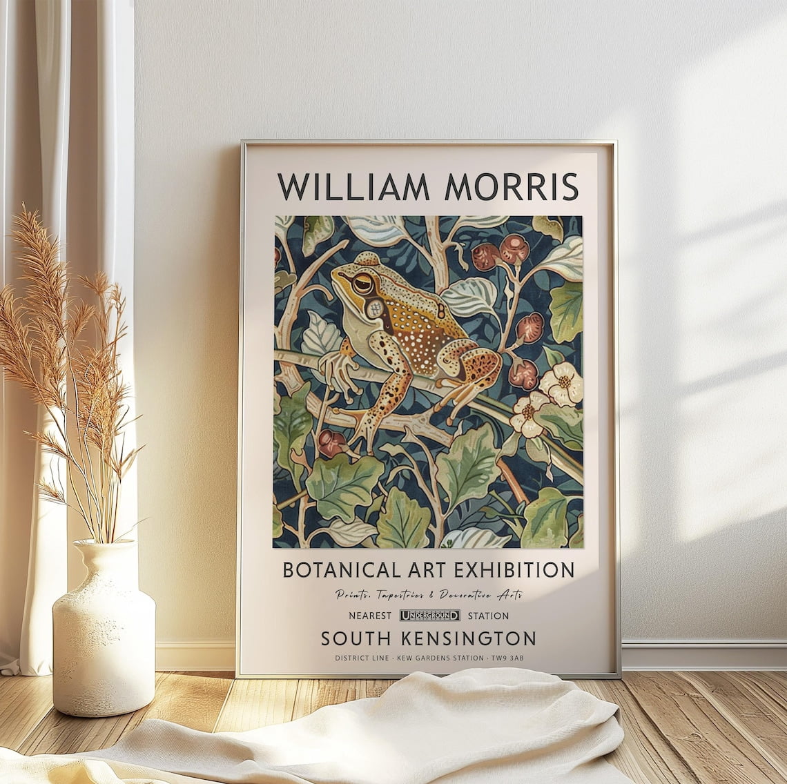 William Morris Print, William Morris Exhibition Poster, Kew Gardens ...