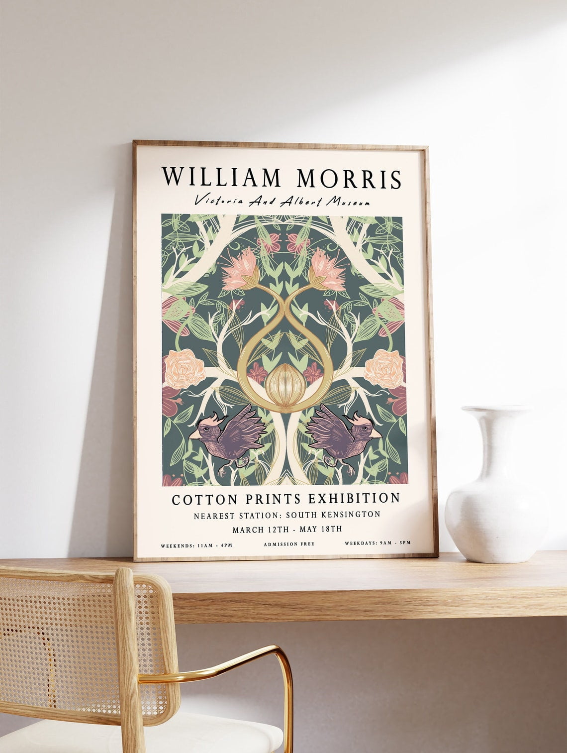 William Morris Print, William Morris Exhibition Poster, William Morris Wall Art, Vintage Wall ...