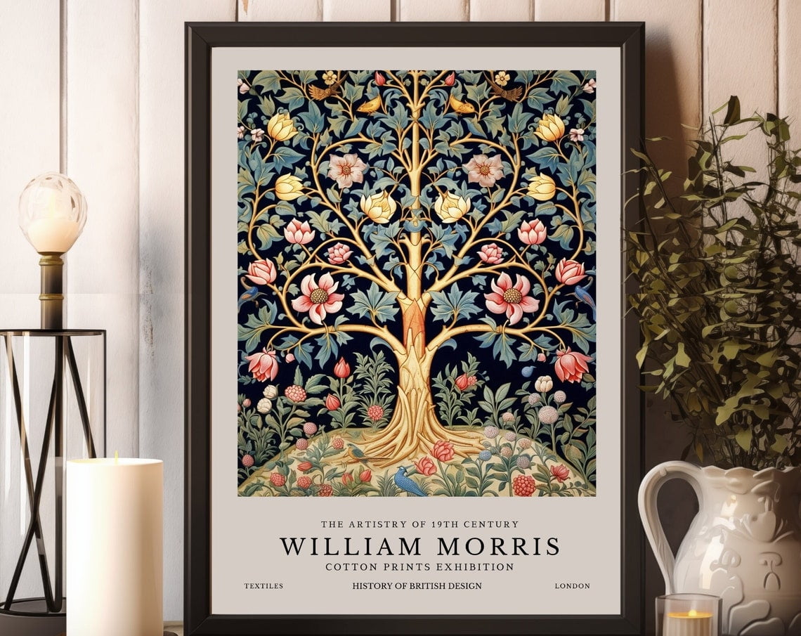 William Morris Print, William Morris Tree Of Life Poster, William ...