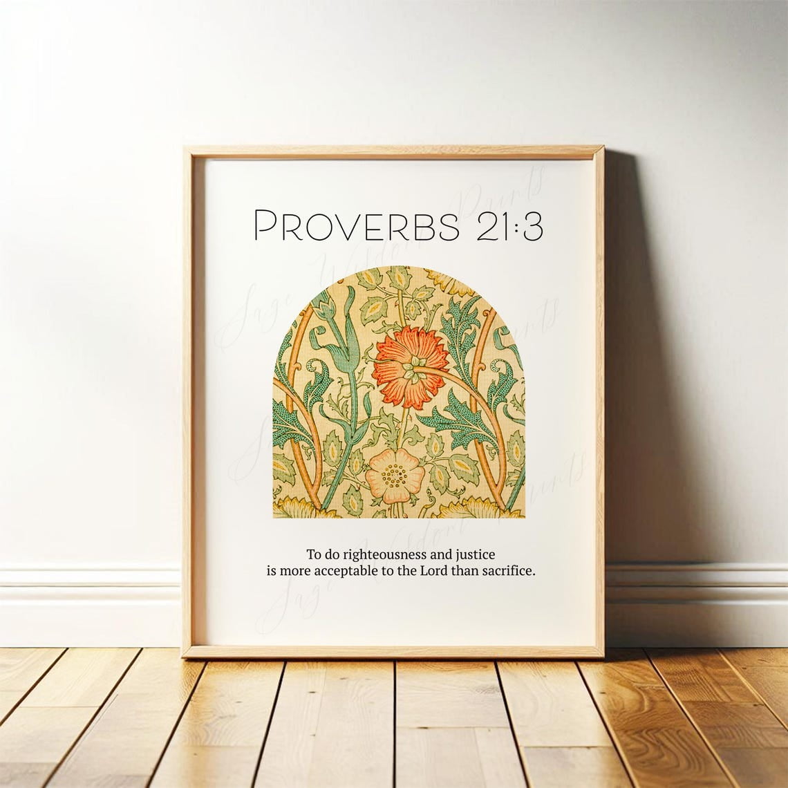 William Morris Proverbs 21 Print: Christian Scripture Wall Art #2136 ...