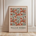 William Morris Red Floral Arts Crafts Flower Pattern Museum, Stretched ...