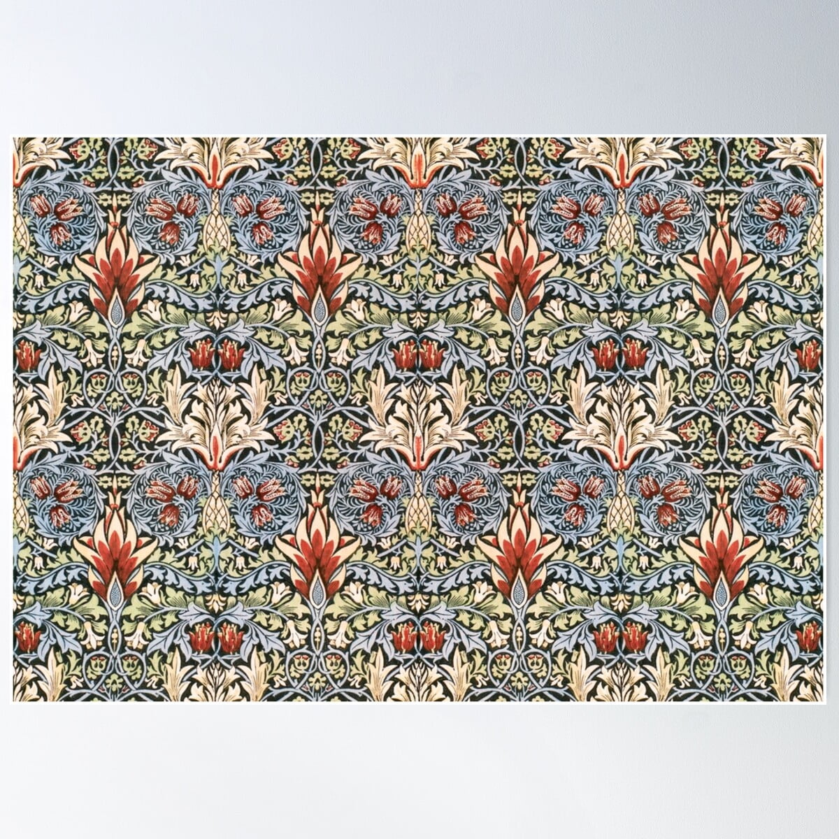 William Morris Snakehead Pattern Poster Wall Art, Modern Wall Decor For ...