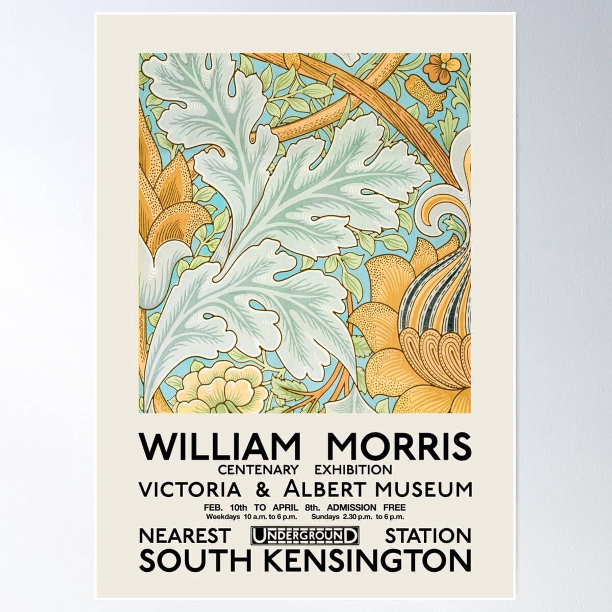 William Morris - St.James Pattern Wall Decor (1881) Poster Wall Art ...
