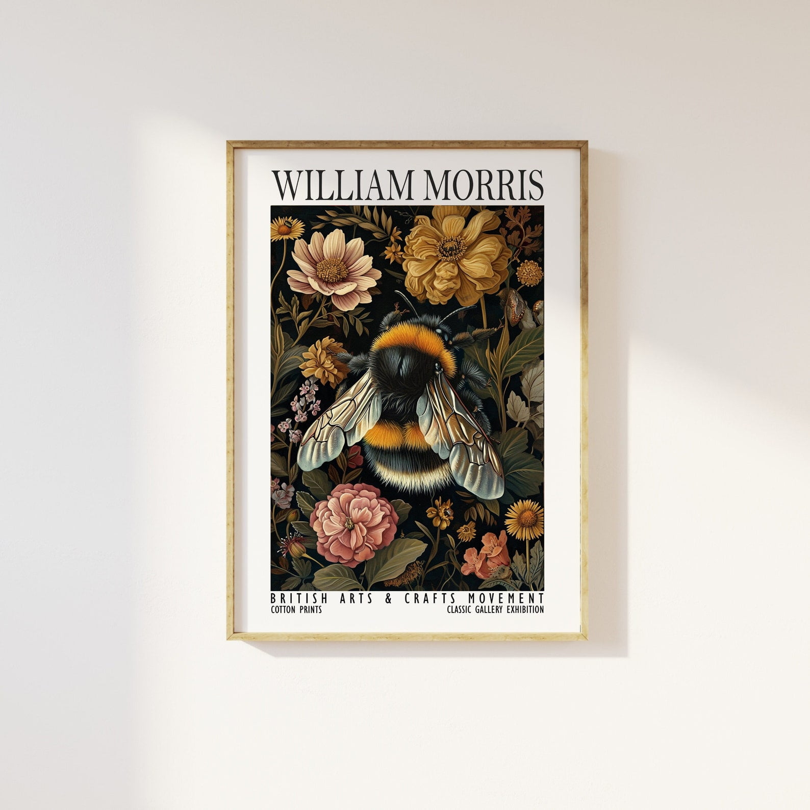 William Morris Style Bumble Bee Print - Cotton Prints Exhibition ...