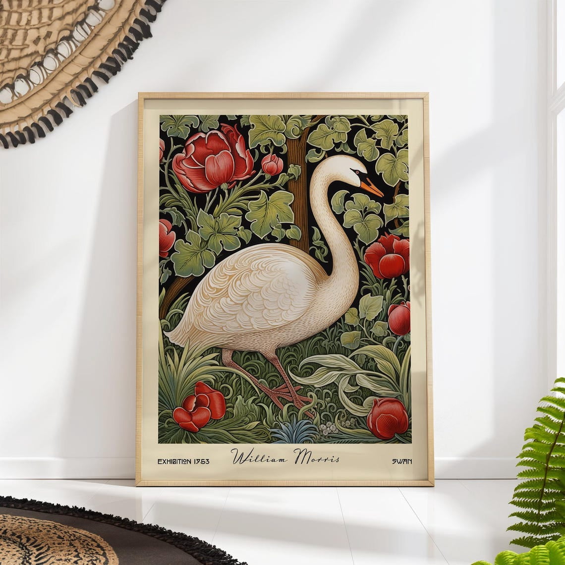 William Morris Swan Art Print - Vintage Botanical And Wildlife Poster ...