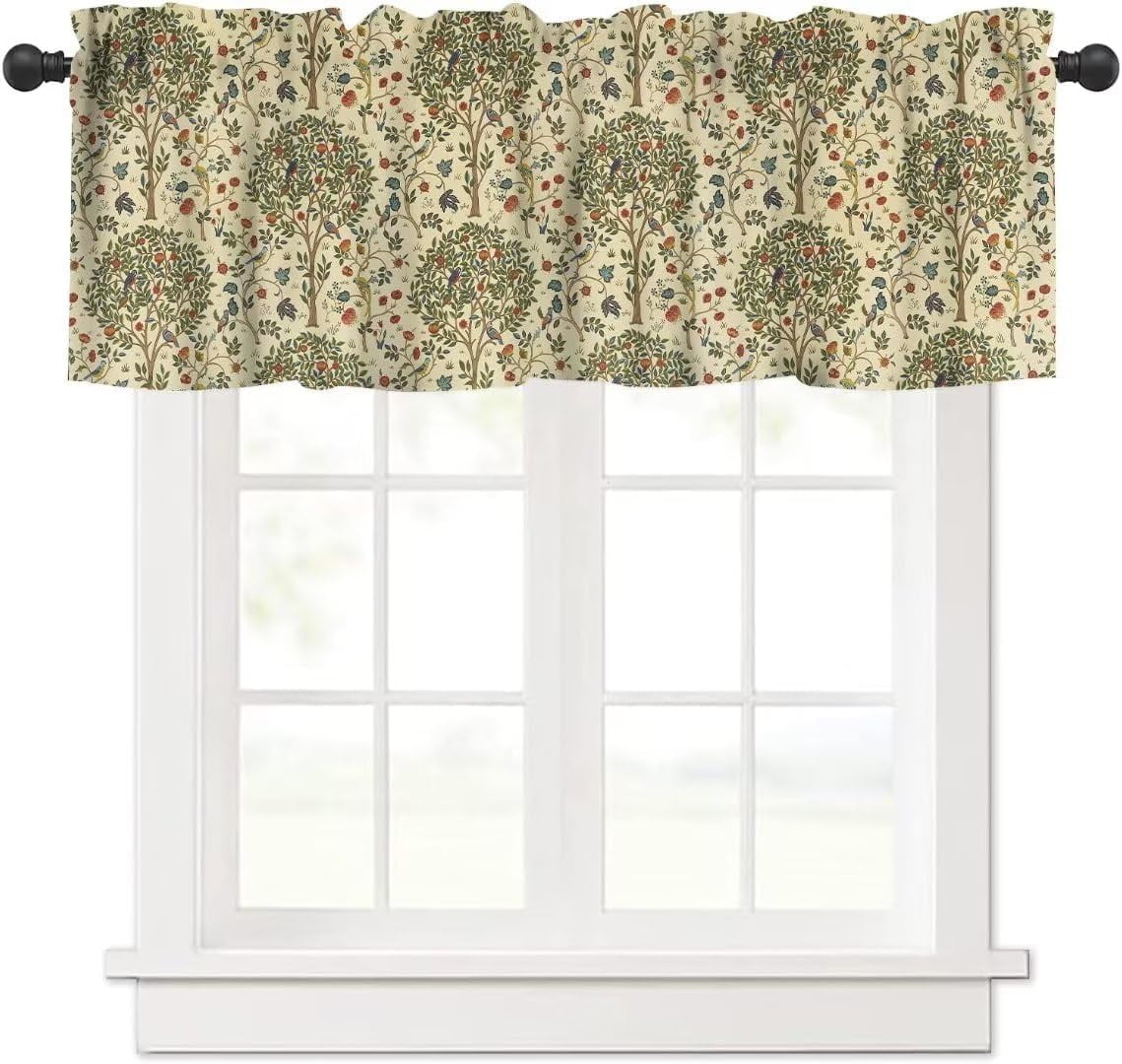 William Morris Vintage Flower Valance Curtain, Beautiful Vintage Boho ...