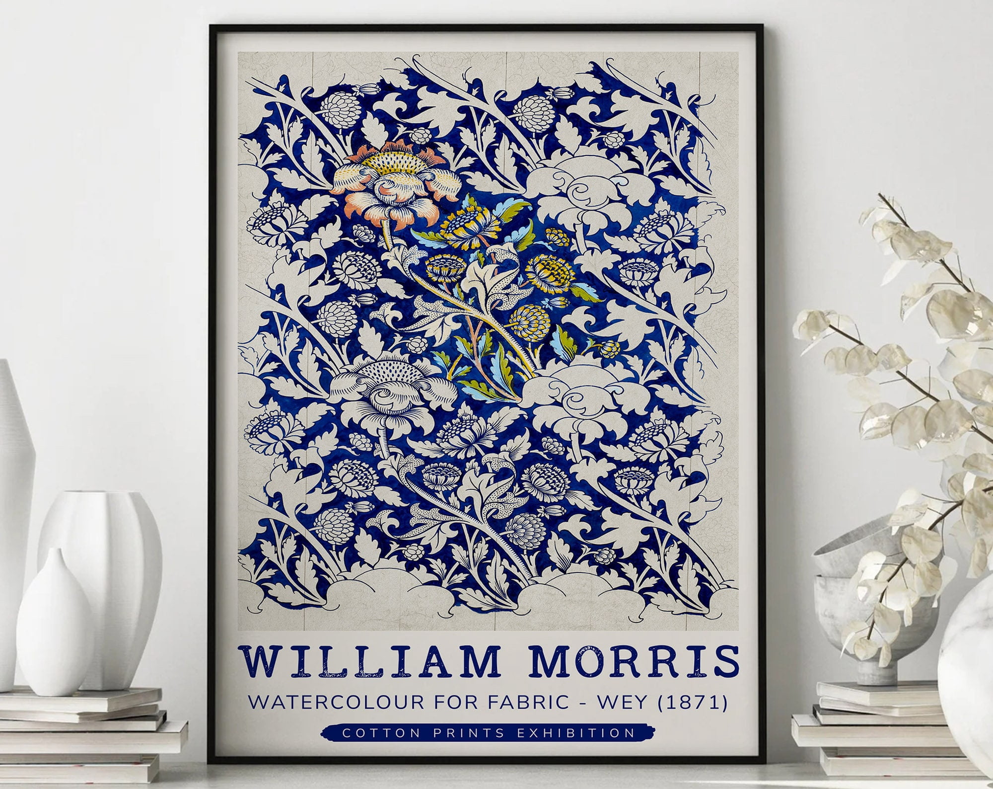 William Morris Watercolour For Fabric Wey 1862 Poster Print Vintage ...