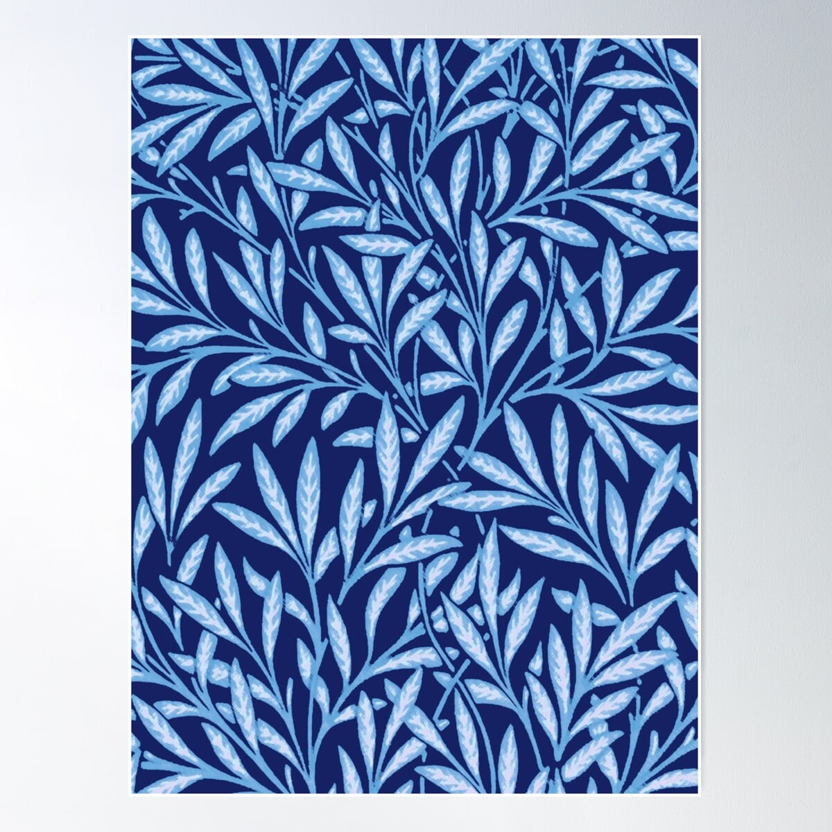 William Morris Willow Pattern, Cobalt Blue Poster Wall Art, Modern Wall ...