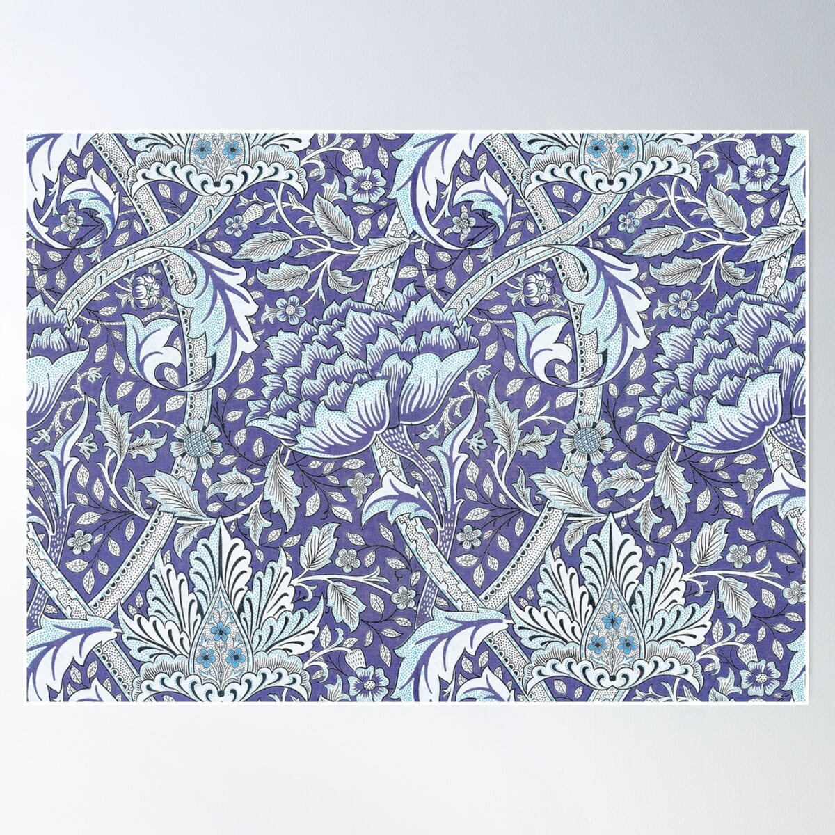 William Morris Windrush Floral Flowers Classic Poster Wall Art, Modern ...
