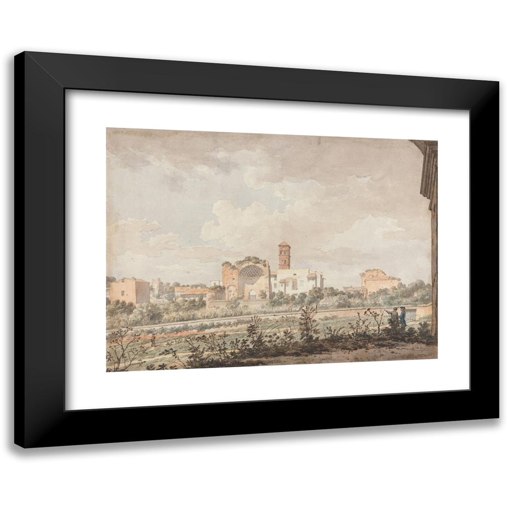 William Pars 14x11 Black Modern Framed Museum Art Print Titled - Temple ...