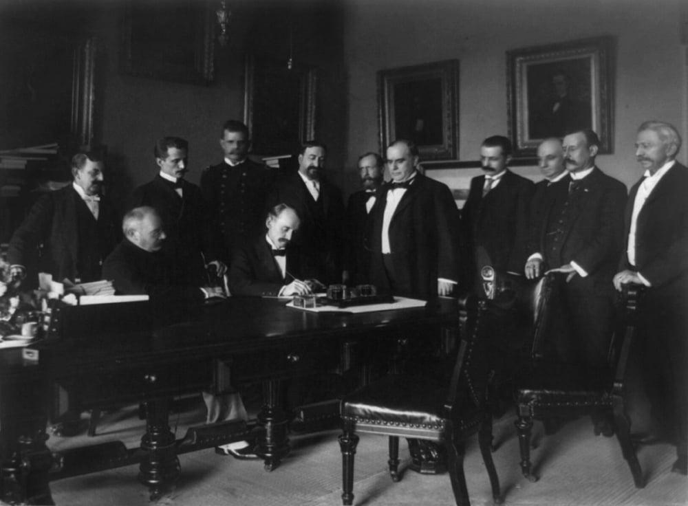 William R. Day Signing Of The Peace Protocol Of The Spanish-American ...