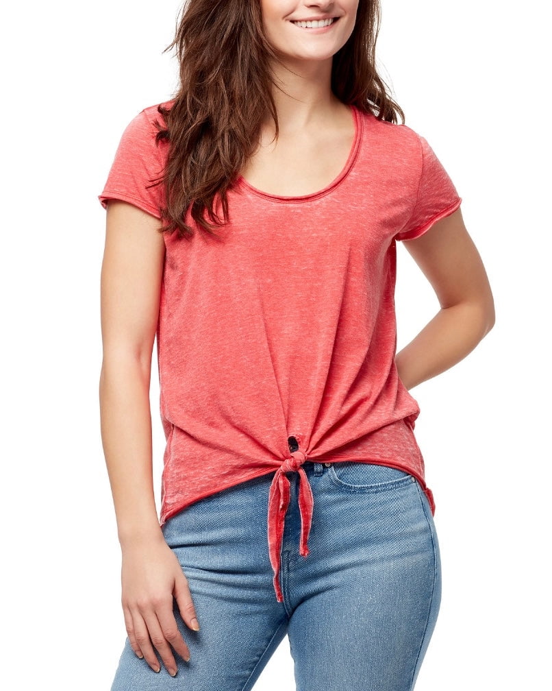 William Rast Astrid Tie-Front T-Shirt - Walmart.com