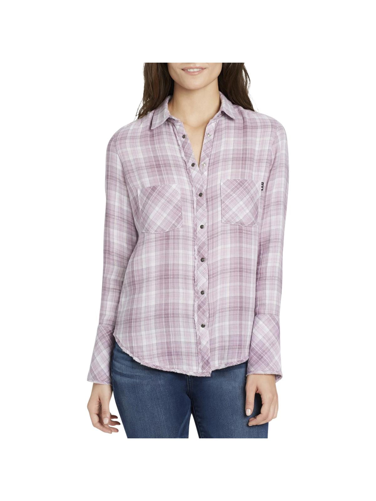 William Rast Womens Mercer Cotton Button-Down Top - Walmart.com