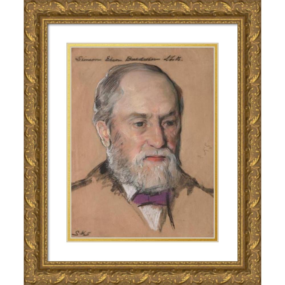 William Sergeant Kendall 12x14 Gold Ornate Wood Frame and Double Matted ...