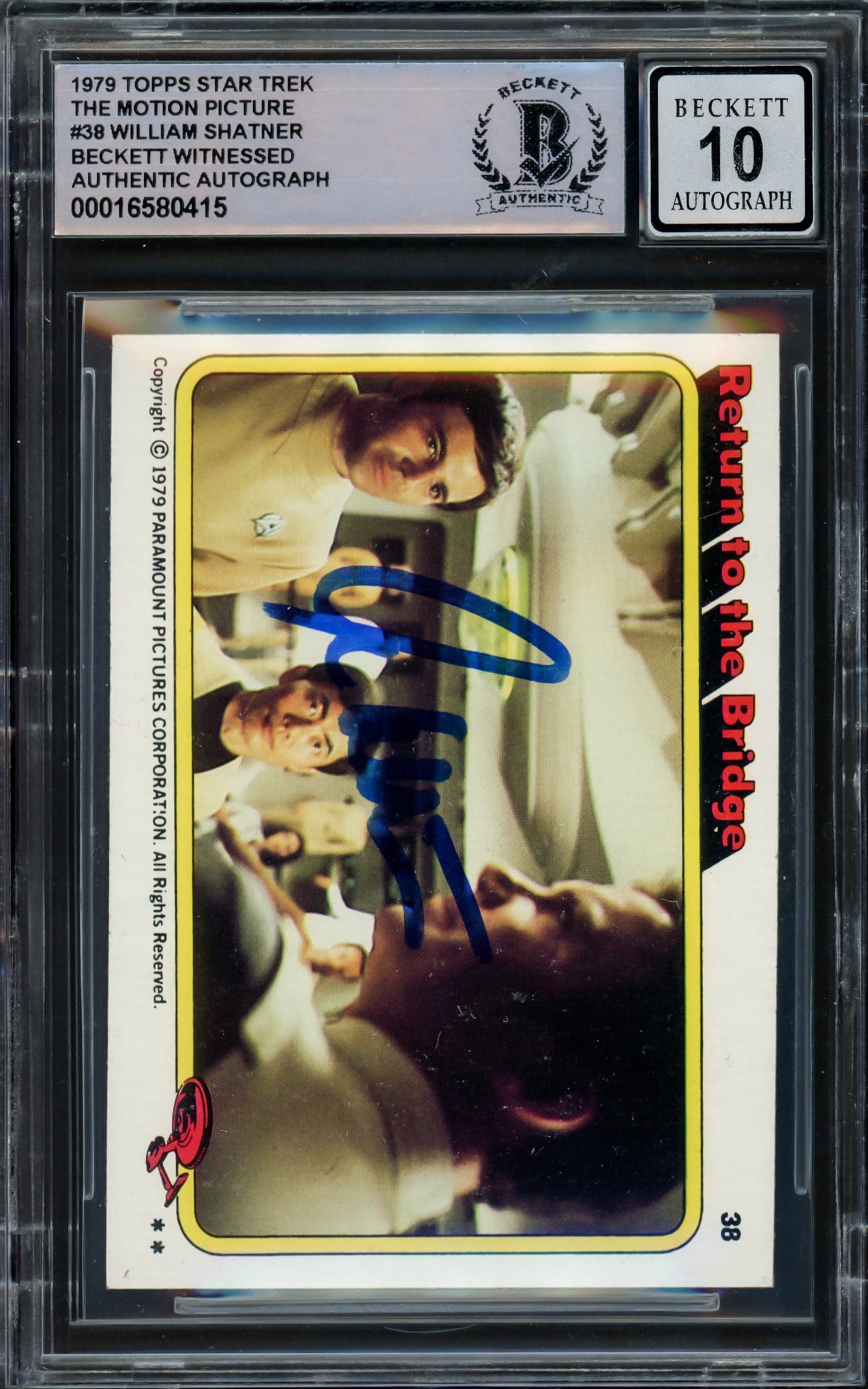 William Shatner Autographed 1979 Topps The Motion Picture Card #38 Star ...