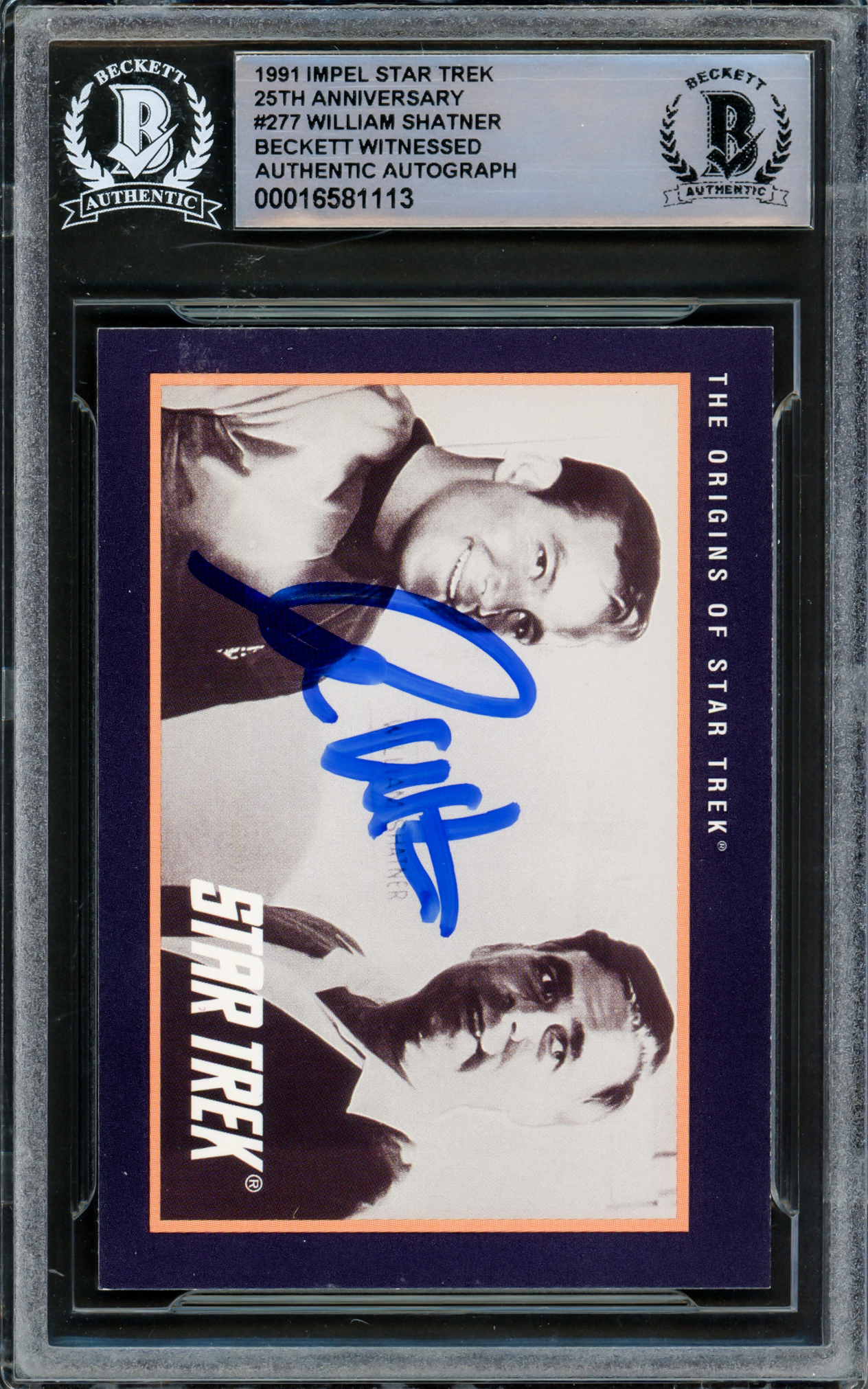 William Shatner Autographed 1991 Impel 25th Anniversary Card #277 Star ...