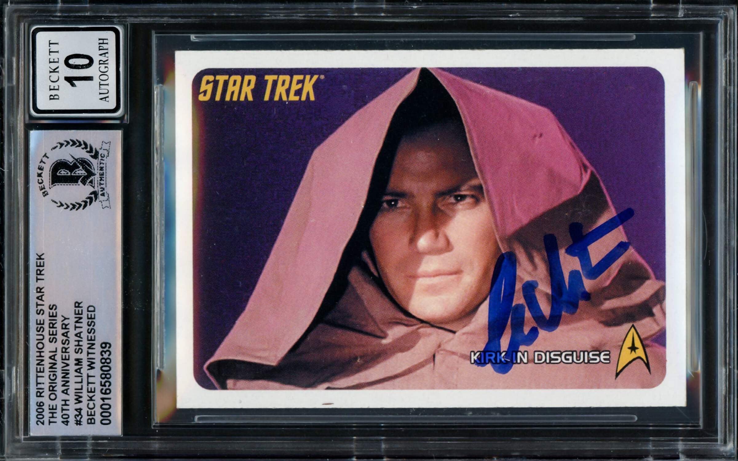 William Shatner Autographed 2006 Rittenhouse Card #34 Star Trek Captain ...