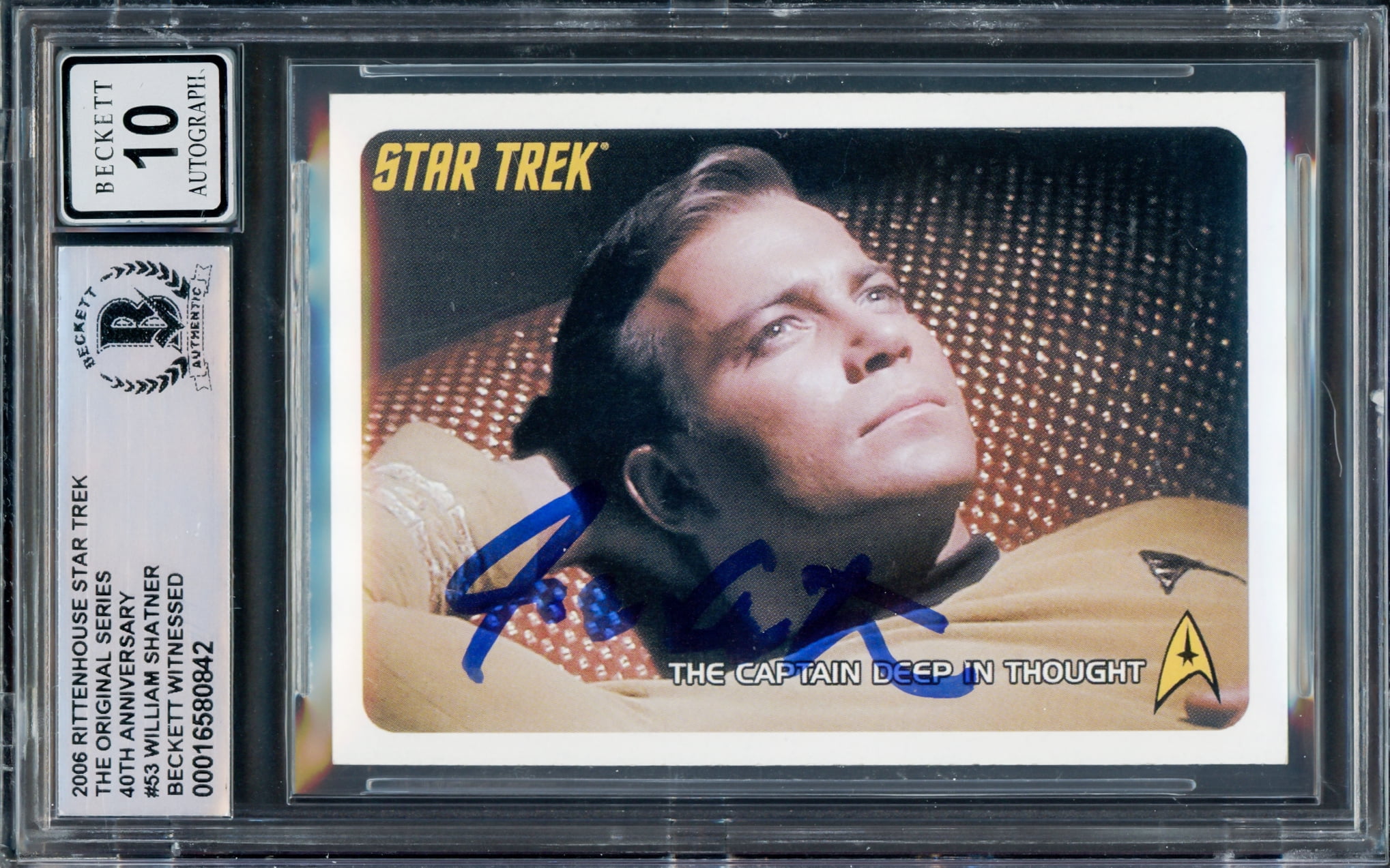 William Shatner Autographed 2006 Rittenhouse Card #53 Star Trek Captain ...