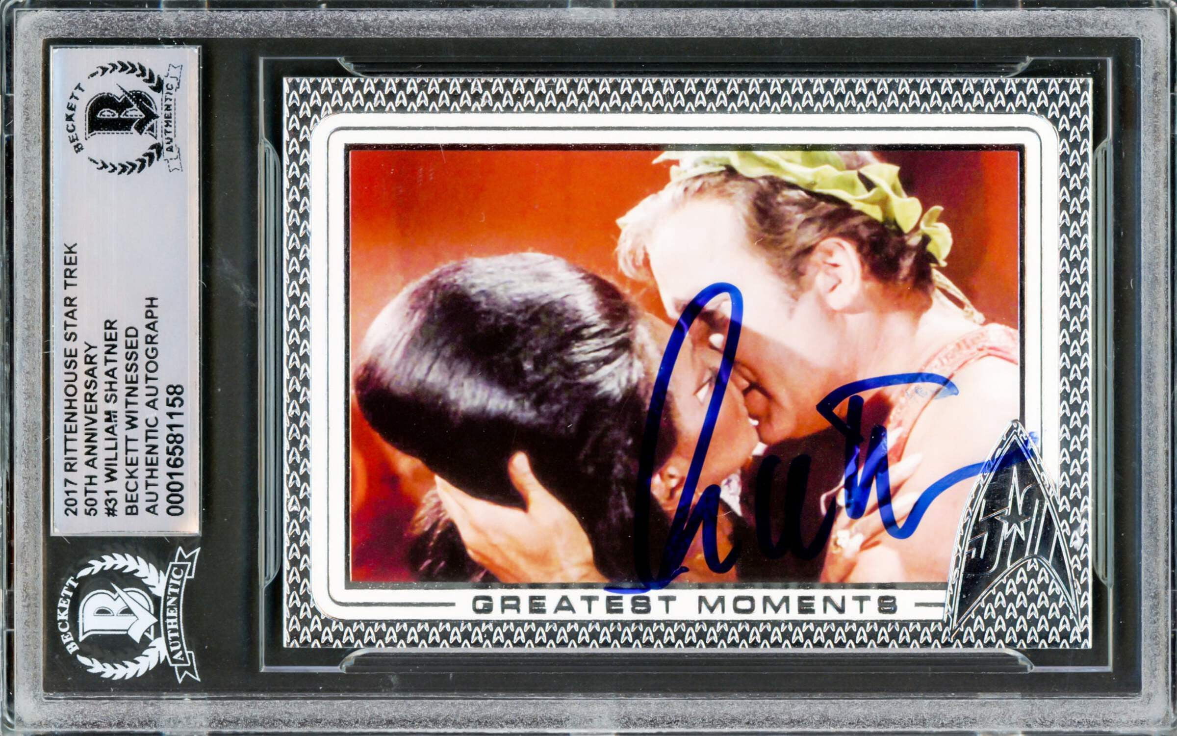 William Shatner Autographed 2017 Rittenhouse Card #31 Star Trek Captain ...