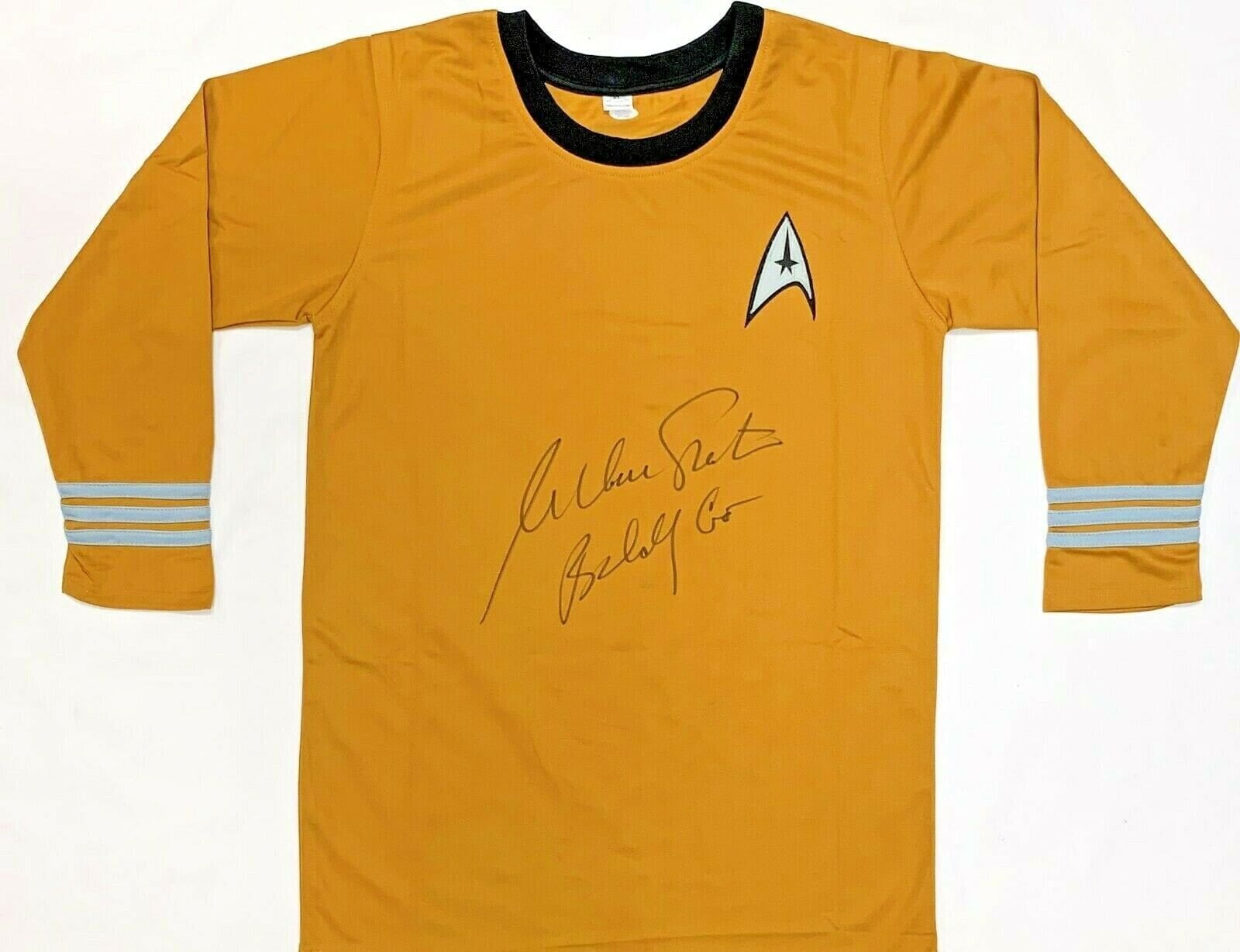 William Shatner "Boldly Go" Autographed Star Trek Shirt JSA ...