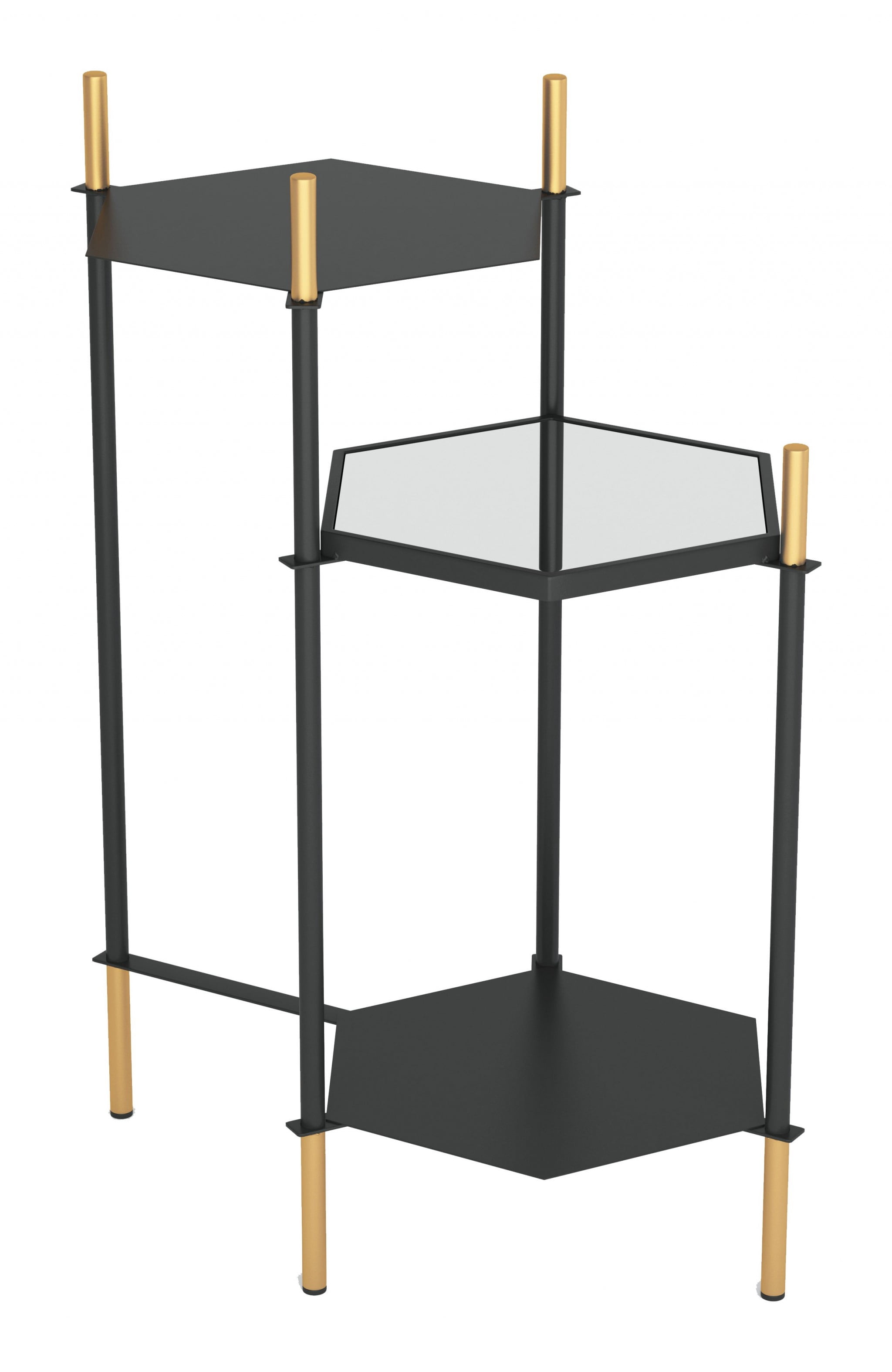 William Side Table Gold & Black - Walmart.com