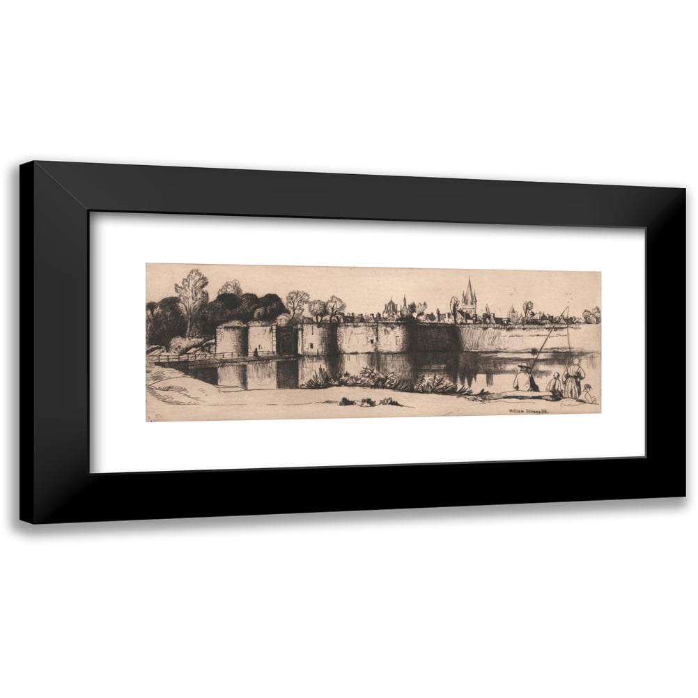 William Strang 14x8 Black Modern Framed Museum Art Print Titled ...