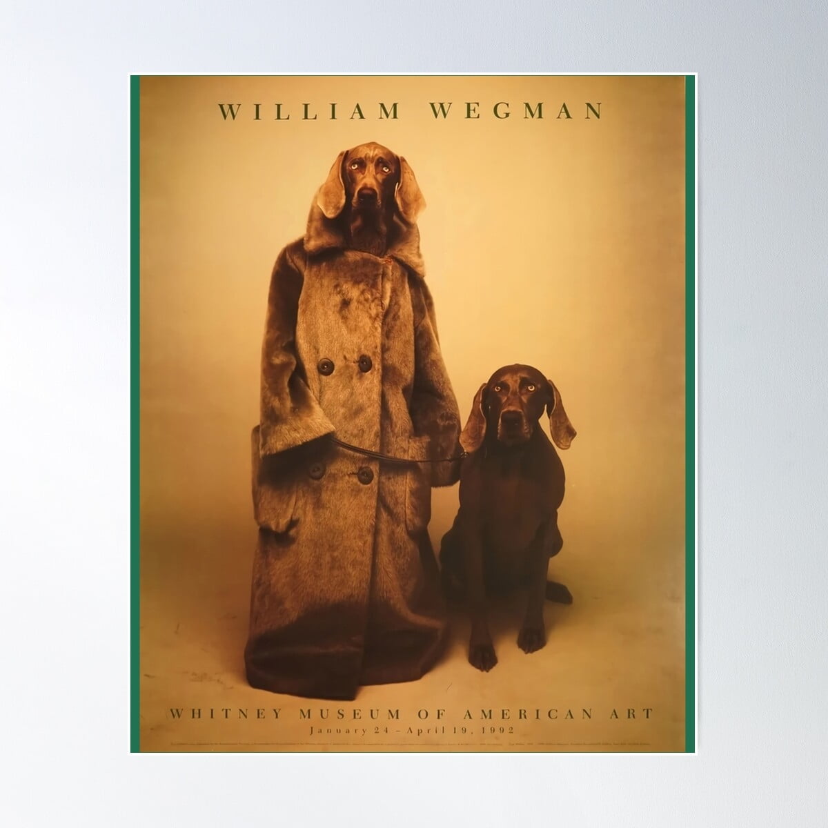 William Wegman Exhibition Poster Wall Art, Modern Wall Decor For Living ...