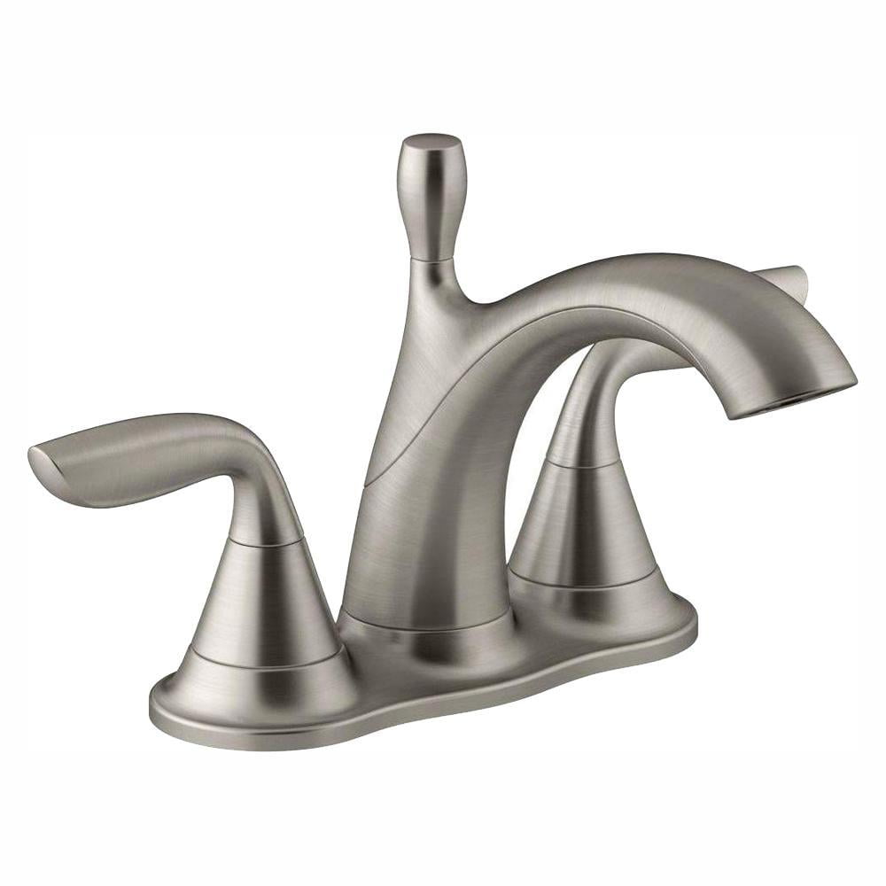 Williamette 4 in. Centerset 2-Handle 1.2 GPM Bathroom Faucet with Pop ...