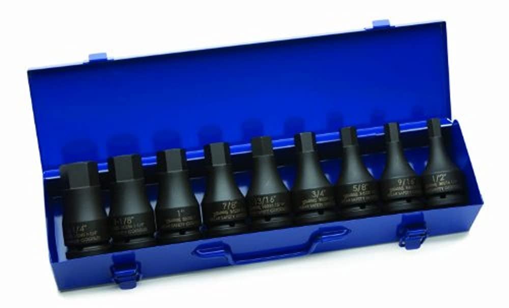 Williams 38903 9-Piece 3/4-Inch Drive Hex Driver Impact Socket Set ...