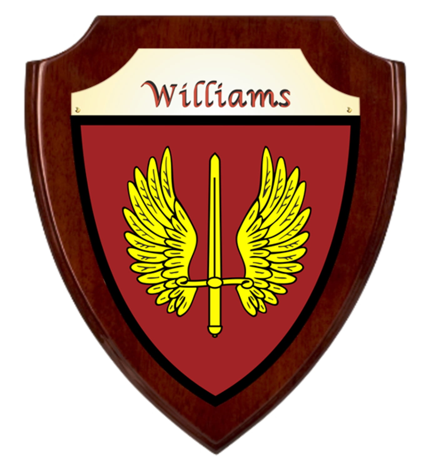 Williams Irish Coat of Arms Shield Plaque - Rosewood Finish - Walmart.com