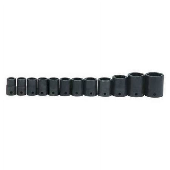 Williams MS-4-12HRC 12-Piece 1/2-Inch Drive Metric Shallow 6 Point ...