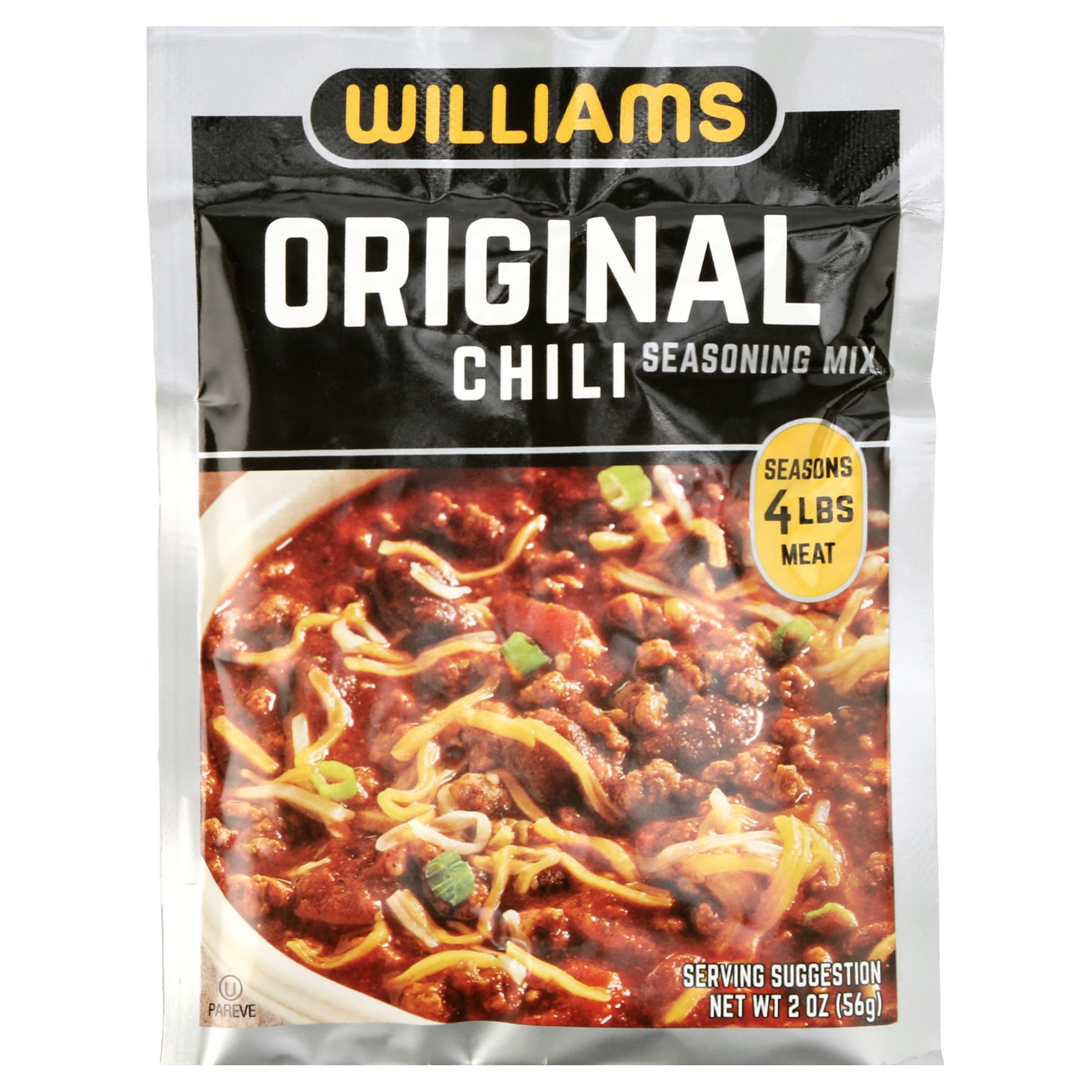 Williams Original Chili Seasoning Mix, 2 oz Packet, Spice Blend for ...